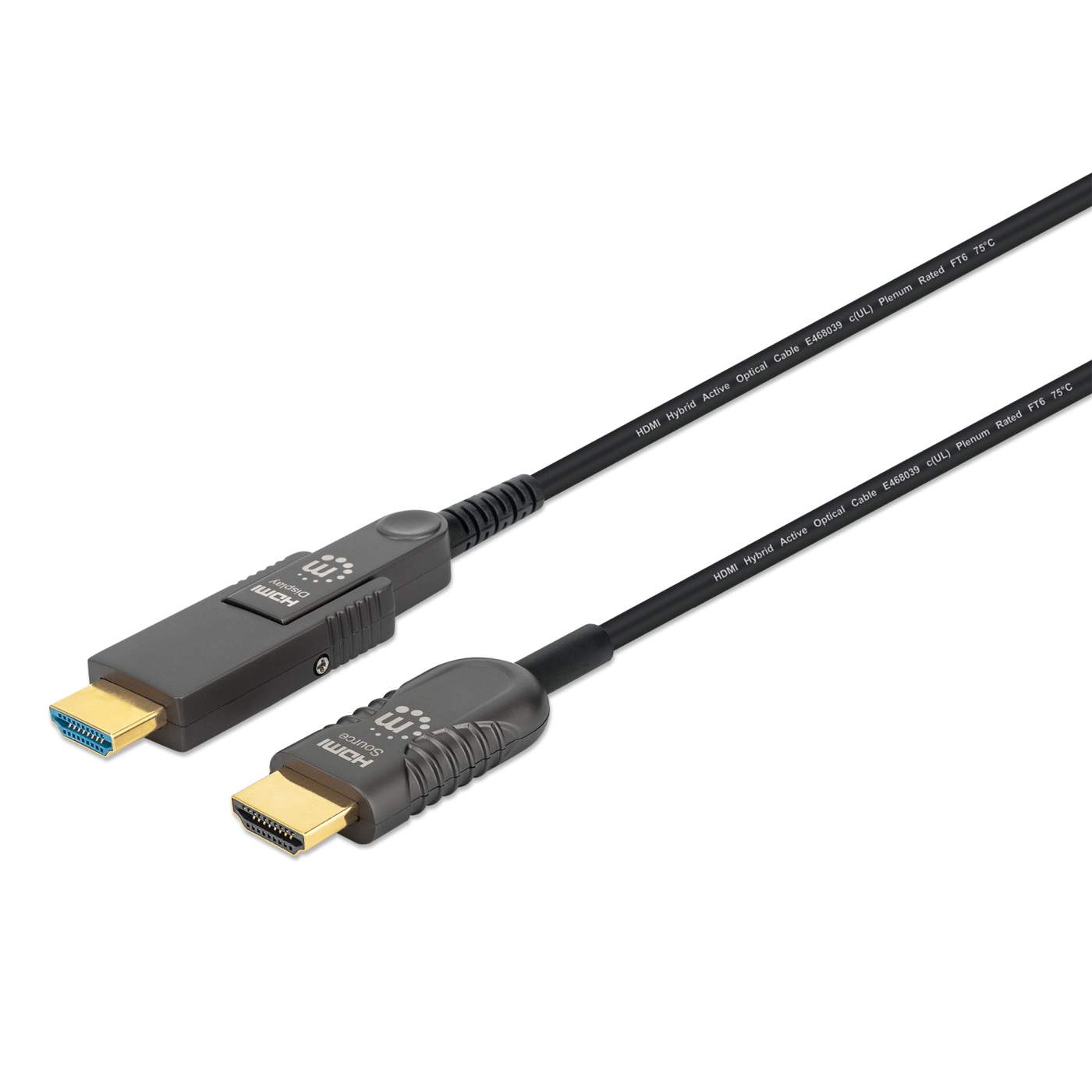 Cable Óptico Activo HDMI a HDMI con conector HDMI desmontable, Clasificación Plenum – Manhattan ...