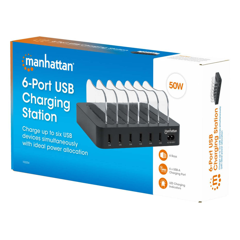 Manhattan Estación de carga con 6 puertos USB (102254) – Manhattan Products México