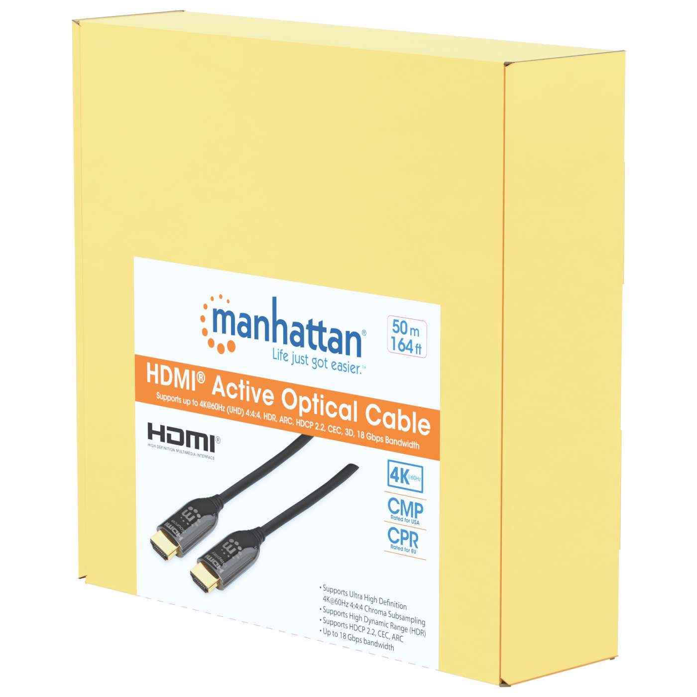 Cable HDMI Óptico Activo con Clasificación Plénum (355445) – Manhattan Products México
