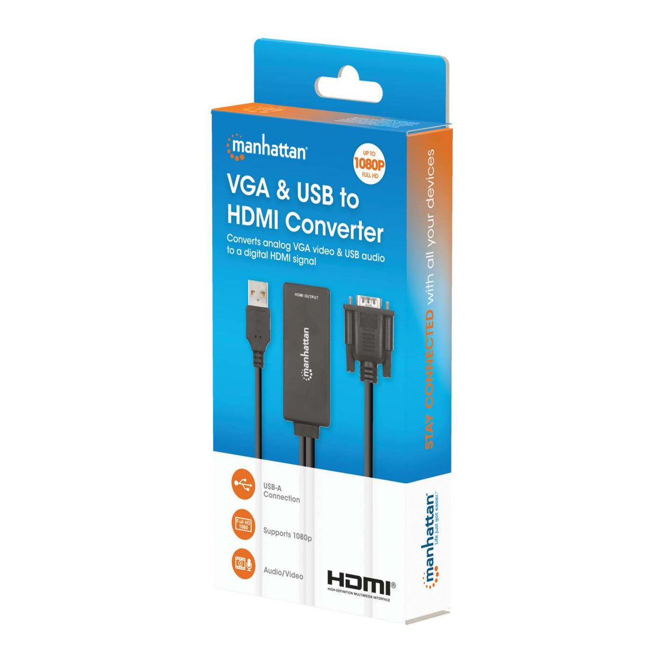 Manhattan Convertidor de VGA y USB a HDMI (152426) – Manhattan Products ...